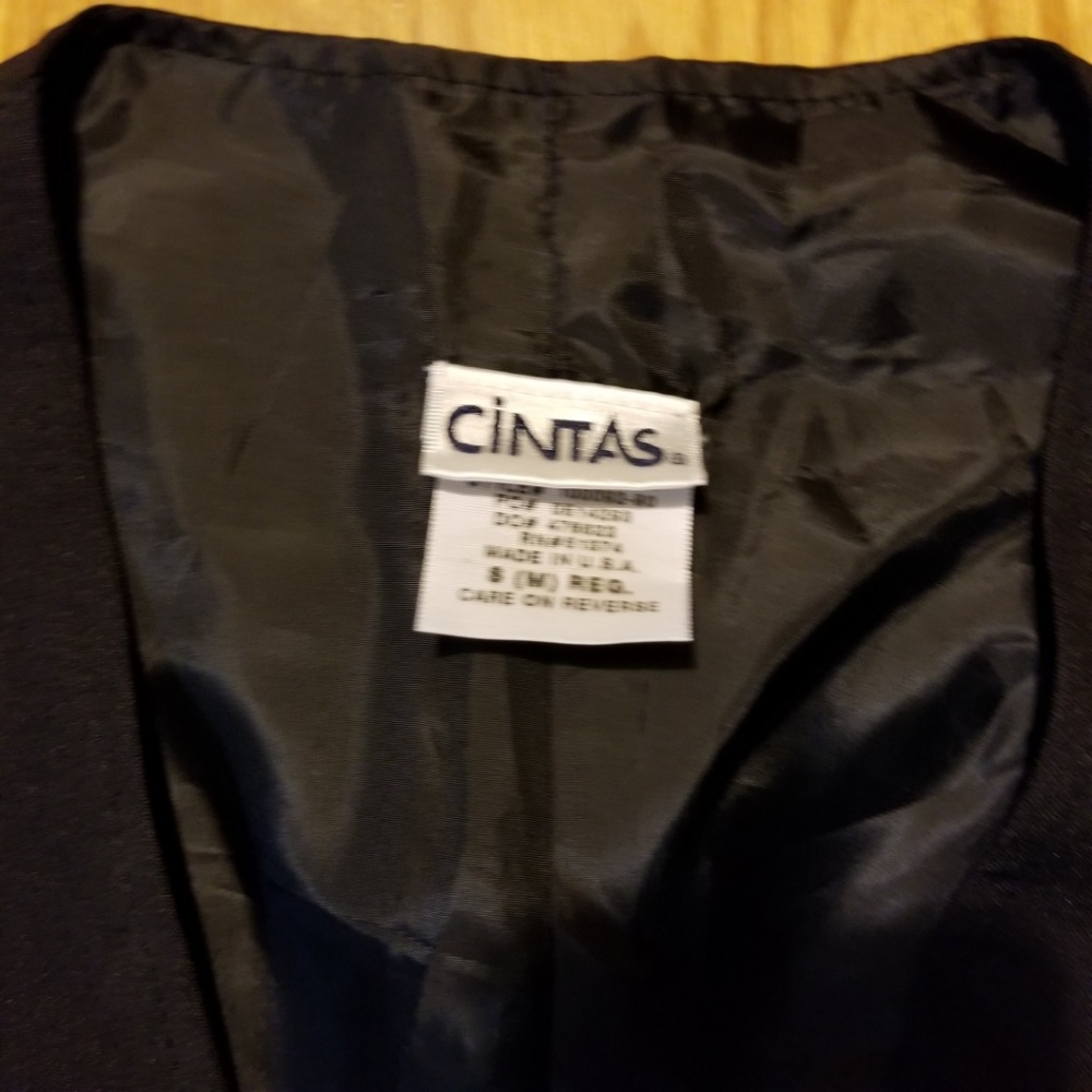 Cintas Black Tuxedo Suit Vest - Gem